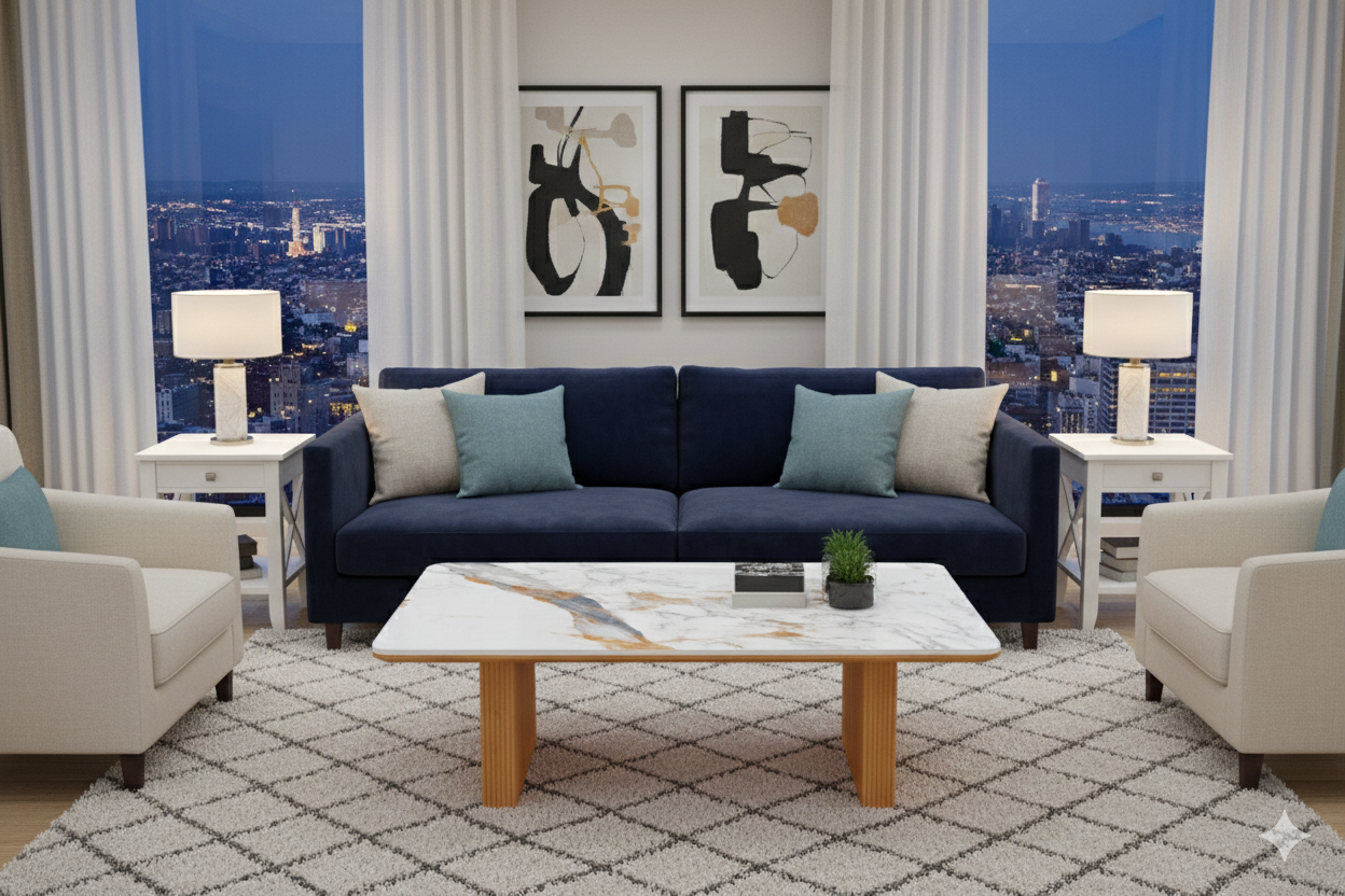 Engelberg Cream & Gold Coffee Table | Luxury Glamour Living Room ...